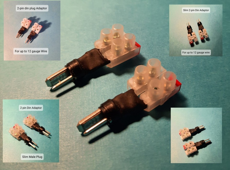 Bang & Olufsen ADAPTOR to 2 pin Din Slim Speaker Plugs | Male (Plug ...