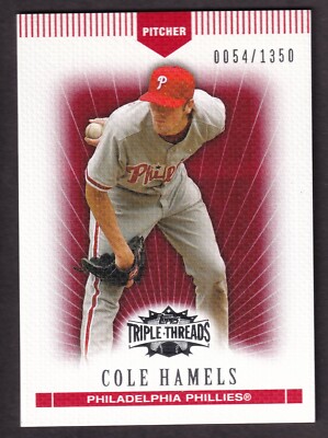 Cole Hamels 2007 Topps Triple Threads Red Card #83 Phillies /1350 | eBay
