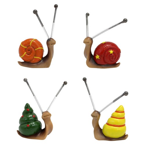 4Pcs Colorful Shell Snail Figures Fairy Garden Accessories for Garden ...