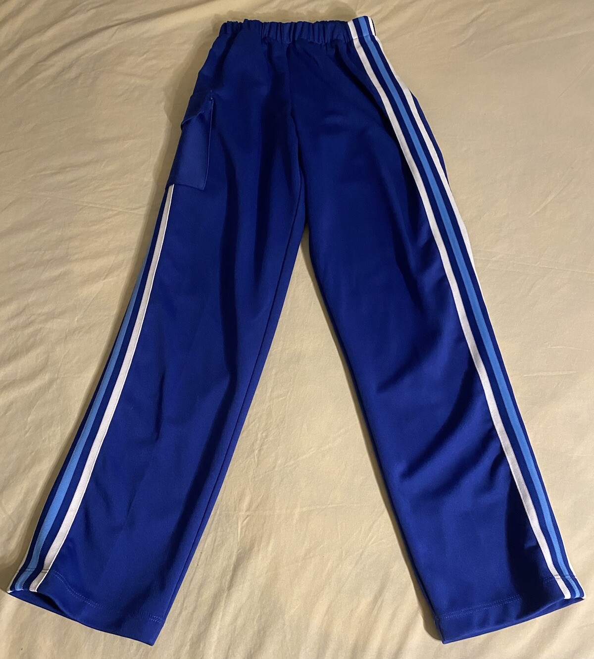 Pep Threads Blue & White Stripped Pants Size Small Cu… - Gem