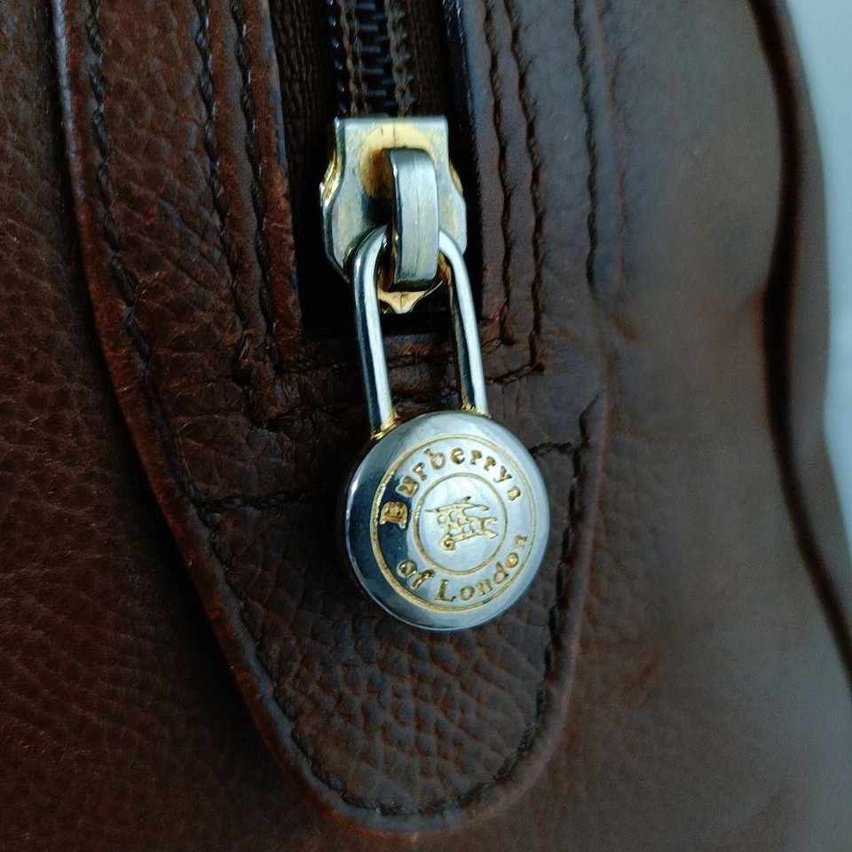 Burberry Vintage Mini Boston Hand Bag Nova Check Archive Logo Brown ...