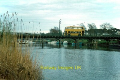 Bus Photo - Bournemouth trolleybus on Tuckton Bridge 1966 | eBay UK