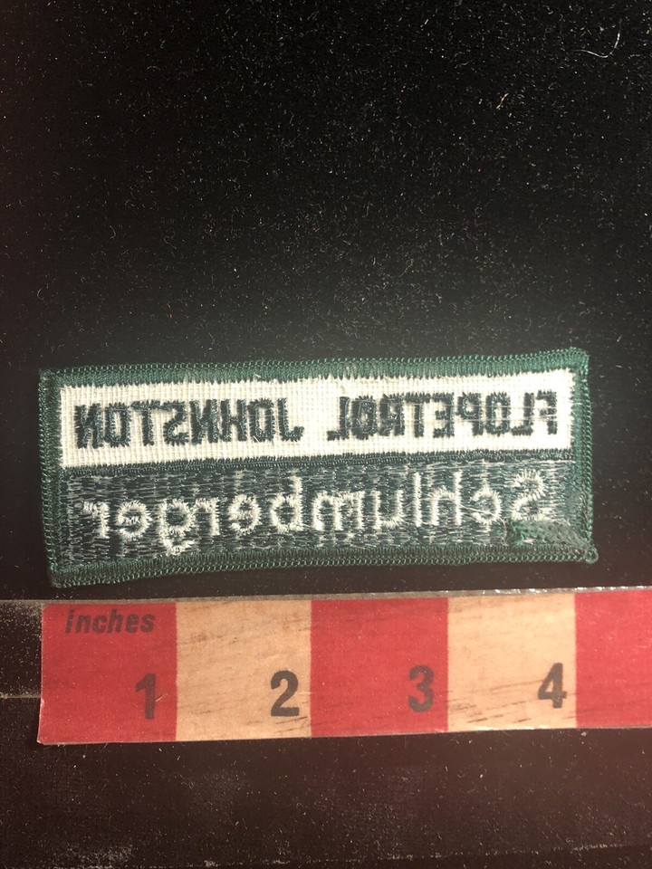 FLOPETROL JOHNSTON SCHLUMBERGER Advertising Patch S99D | eBay