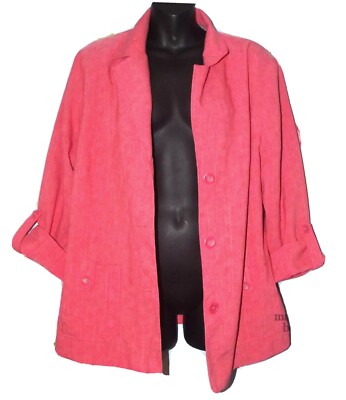 ALFRED DUNNER military utility Cuffed Suit career Blazer Jacket topper ...