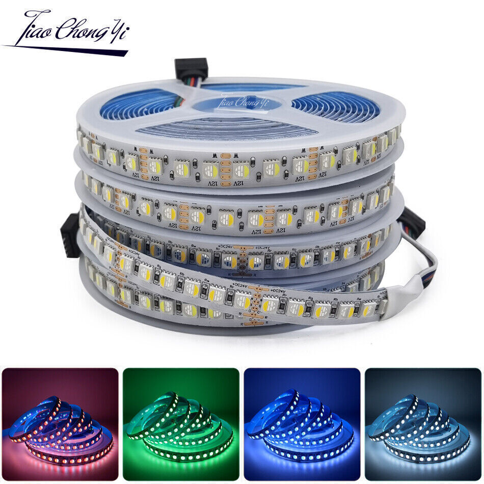 5050 4 in 1 RGBW RGBWW LED strip DC12V 108LEDs/m 24V 120LEDs/m Flexible ...