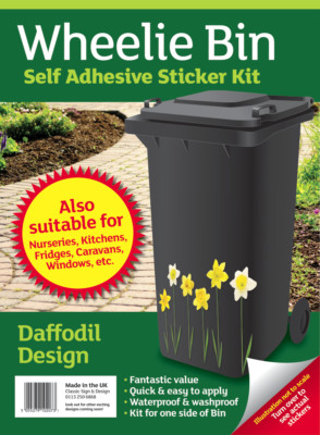 Wheelie Bin Dust Bin Self Adhesive Decorative Stickers Wheely Dustbin ...