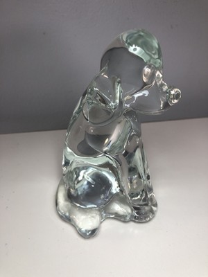 Clear Glass sitting dog figurine- Possible Orrefors Or Konstglas | eBay