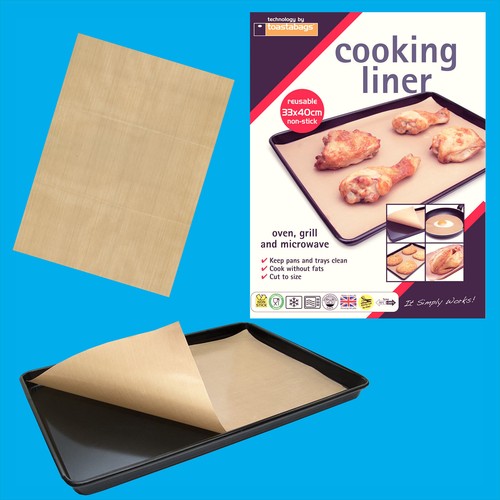 3x Reusable Non-Stick Cooking Liner Cook Bake Without Fats & Oil Oven ...