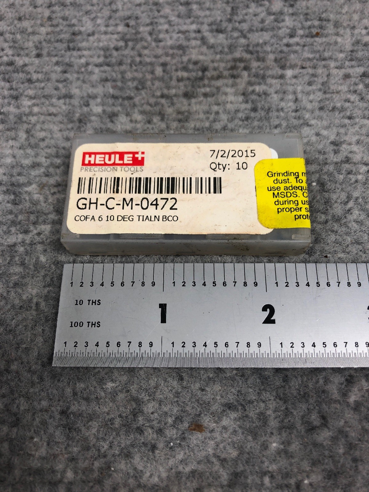 HEULE GH-C-M-0472 Carbide Deburring Snap Tool Insert- COFA 6 Blade 10 ...