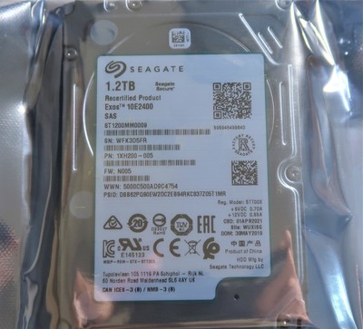 Seagate ST1200MM0009 10E2400 1XH200-005 10k 12Gb / S Exos 1.2TB 2.5 ...