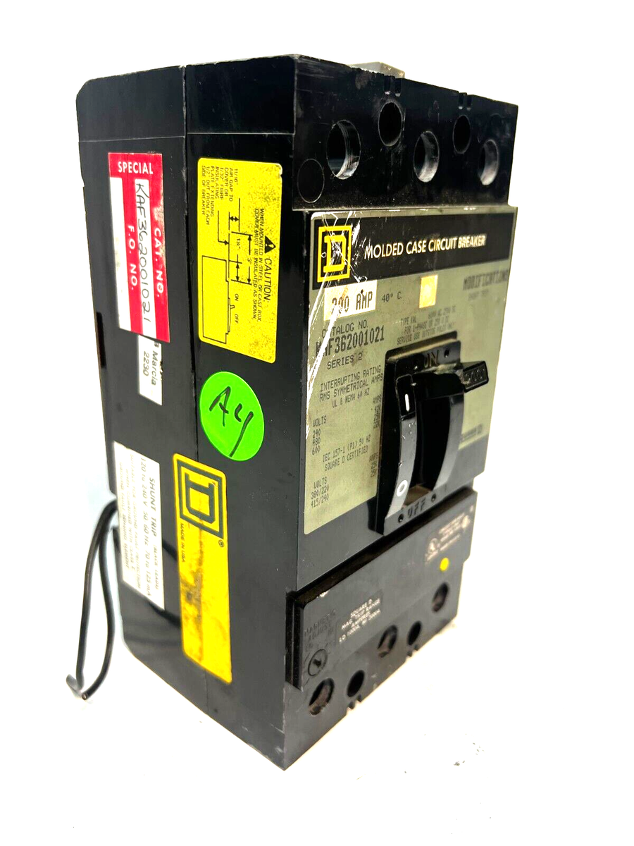 Square D Qo 3 Pole Shunt Trip Breaker QOU3501042 Mini Circuit