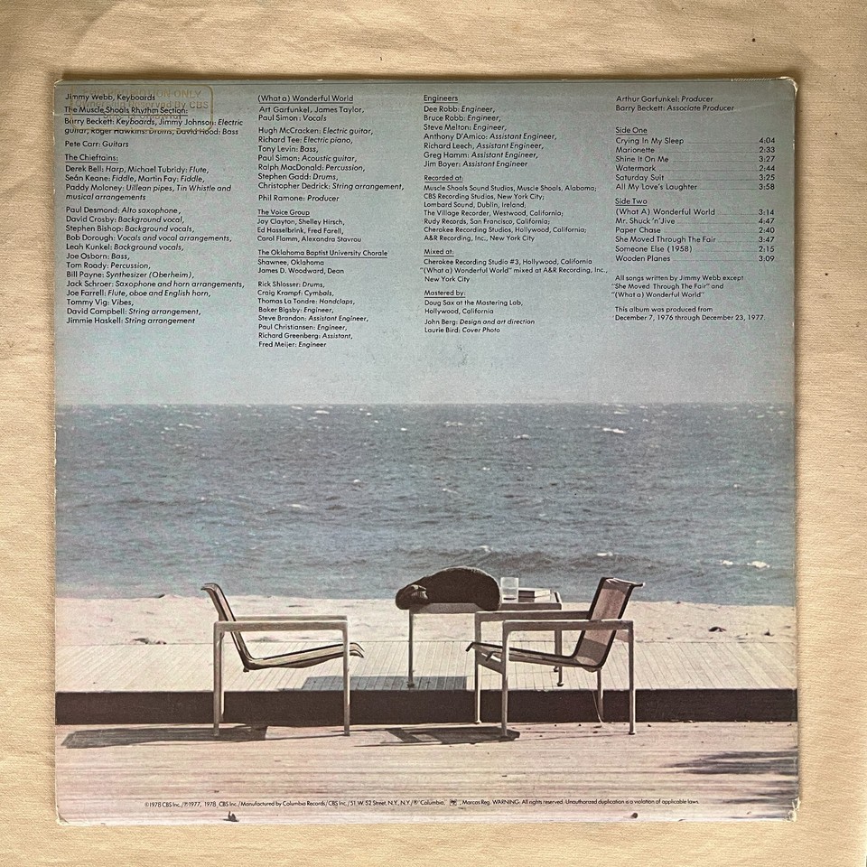 ART GARFUNKEL Watermark 1978 Promo Vinyl LP Columbia JC 34975 - VG | eBay