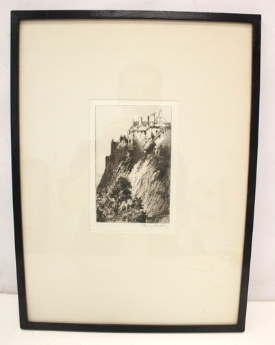 MARY MACKAY 'Stirling Castle' Landscape SIGNED ORIGINAL Art Etching ...