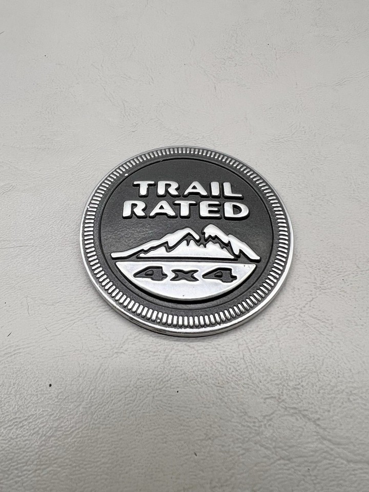 Jeep Liberty Wrangler Cherokee Trail Rated 4x4 OEM Fender Emblem Logo ...