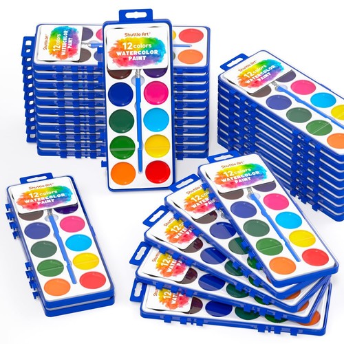 12 Colors Watercolor Paint Set Bulk, Pack of 30, Watercolor Paint Set ...