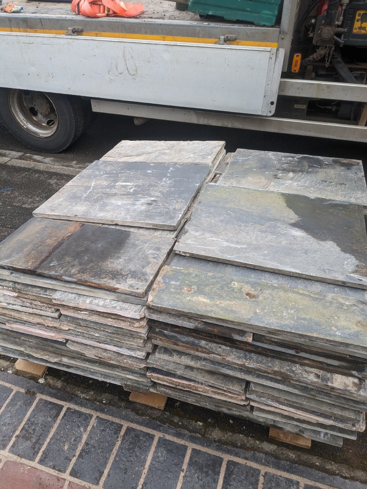 RECLAIMED SLATE SLABS FLAGSTONES OLD SLATE PAVING | eBay UK
