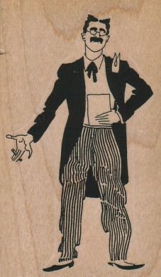 Cigar Man 2 1/4 x 3 3/4" Rubber Stamp, Man Stamp, People Stamp | eBay
