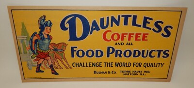 Vtg Dauntless Coffee & Food Products Hullman & Co. Terre Haute IN ...