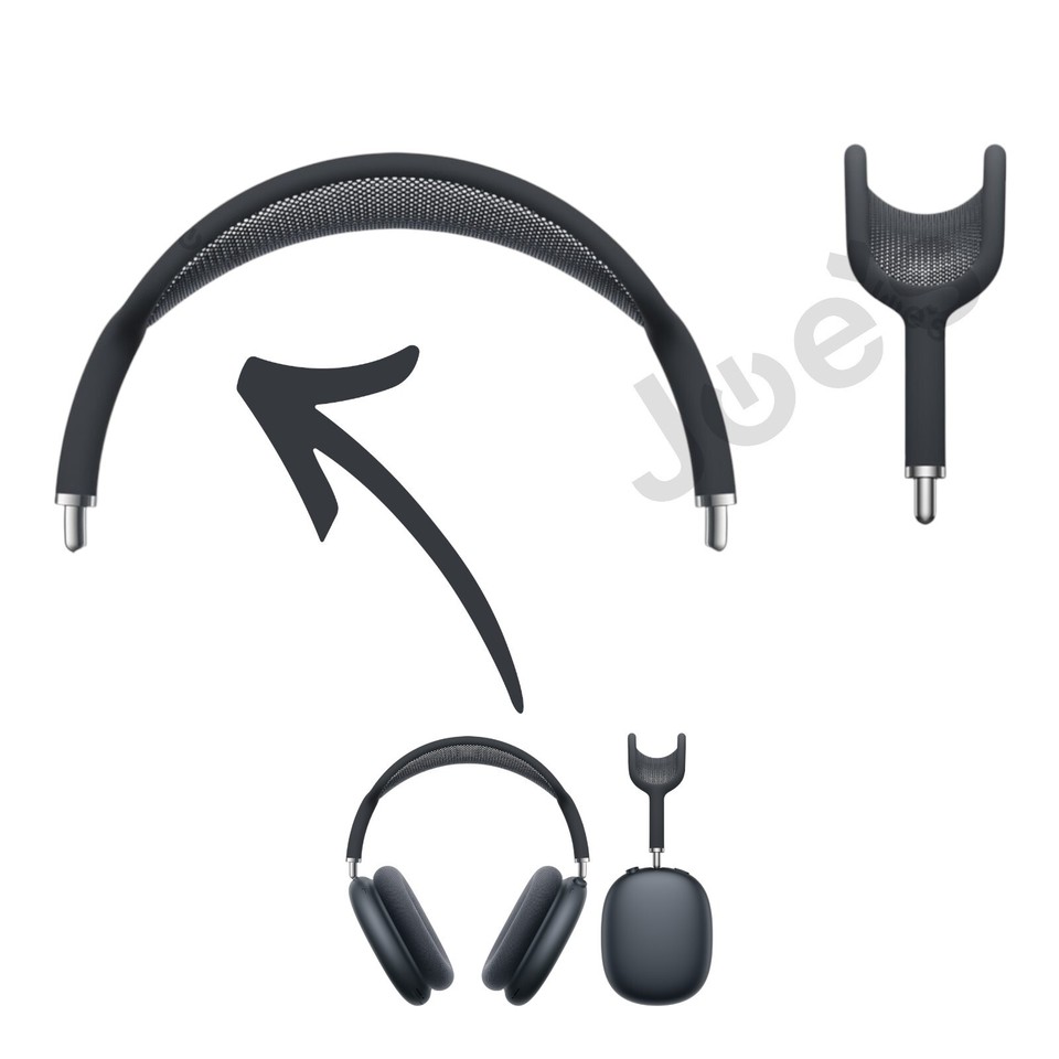 Apple AirPod Max Headband Arch Replacement Fabric (Black) Repair Kit ...