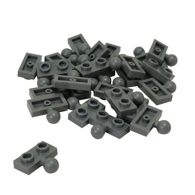25 NEW LEGO Plate, Modified 1 x 2 with Towball on Side Dark Bluish Gray ...