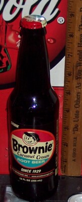 2019 BROWNIE CARAMEL CREAM ROOT BEER SINCE 1929 12OZ GLASS BOTTLE ...