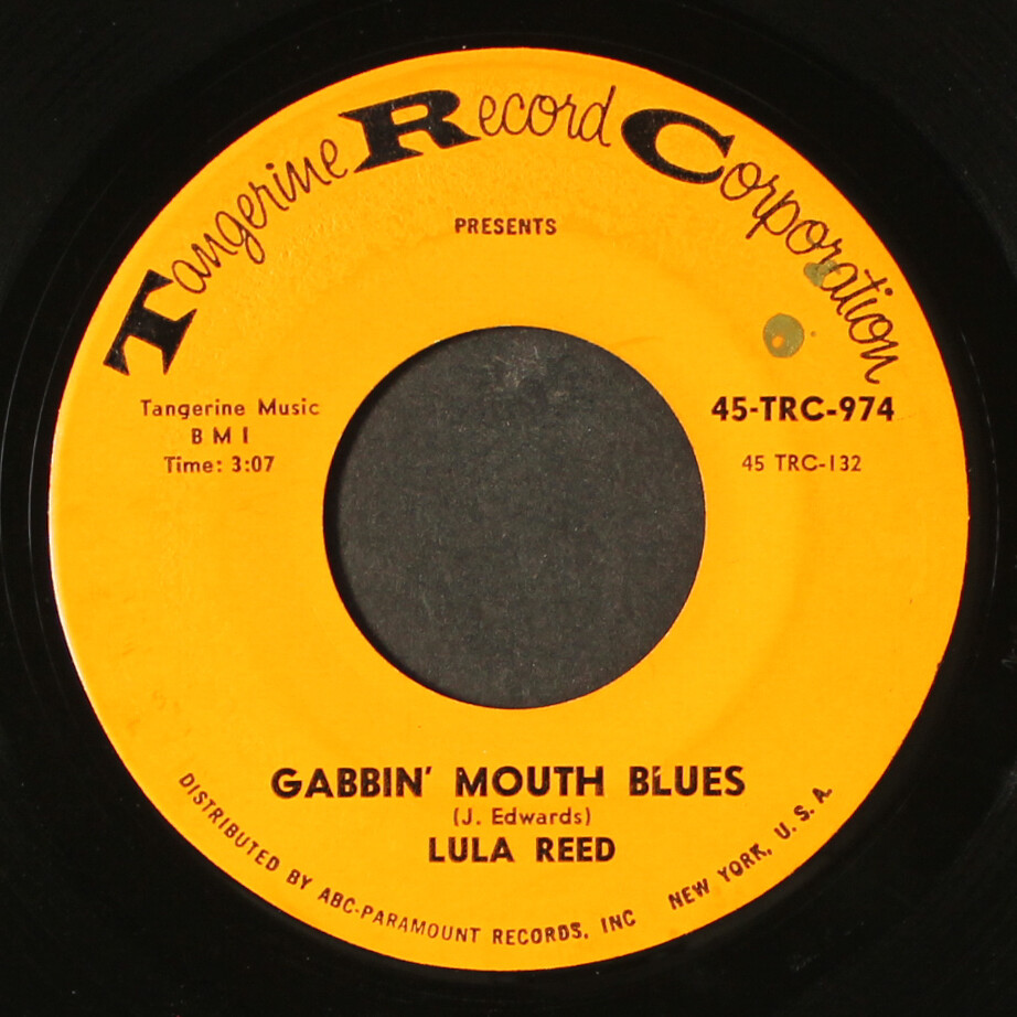 LULU REED: gabbin' mouth blues / take your time TANGERINE 7" Single 45 ...