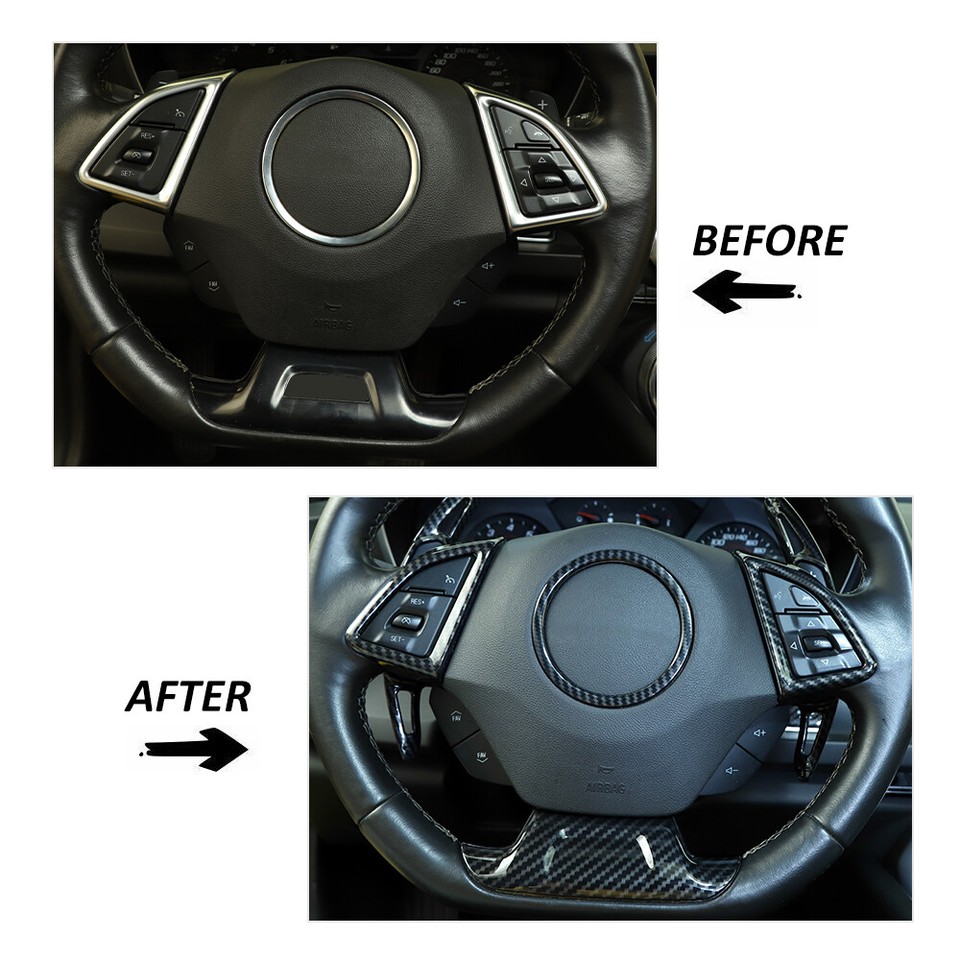 Interior Decoration Trim Cover Bezels Carbon Fiber Look for Chevy ...