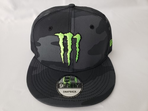 Monster Energy New Era 9Fifty Athlete Snapback Hat Cap Gray Camo **NEW ...