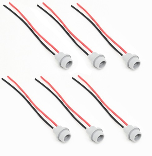 Universal 194 T10 Bulb Socket Pigtail for Flat Panels - Set of 6 | eBay