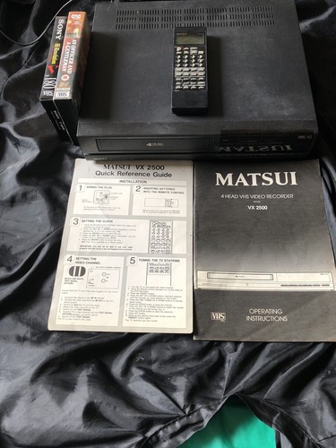 Matsui 4 Head VHS Player VX2500 + Remote And Manual + TAPES | eBay UK