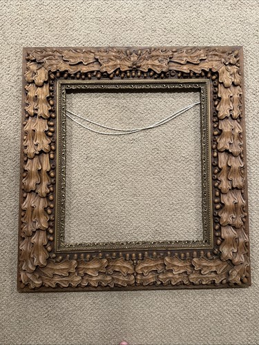THE BEST Antique Victorian Carved Leaf & Acorn Picture Frame Holds 20 1 ...