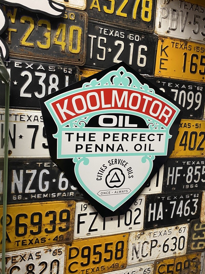 Antique Vintage Old Style KoolMotor Oil Cities Service Sign! | eBay