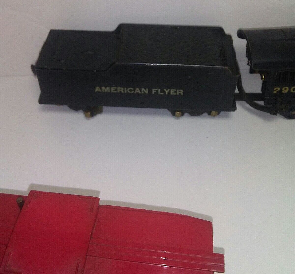 American Flyer MODEL Train 290 Locomotive & Tender CABOOSE 638 Cars 640 ...