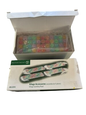 New Dept. 56 North Pole Village Gumdrop Road #56.52978 4 Pc Open Box ...