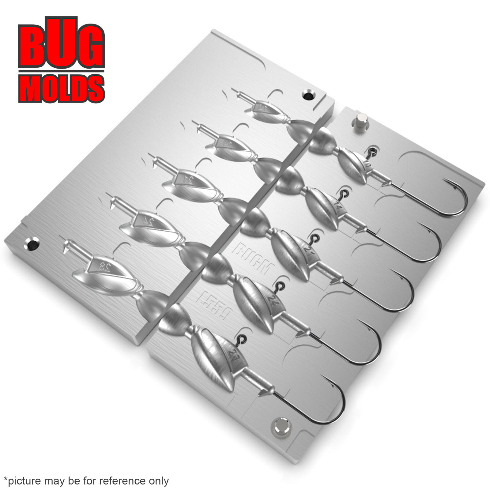 FishingSinker Mold AluminiumFishingMold Lure making Lead Molds Jig ...