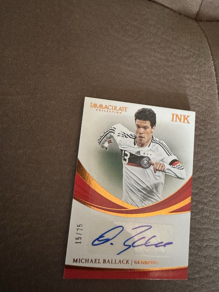 PANINI IMMACULATE INK 2018 2019 GERMANY MICHAEL BALLACK AUTO AUTOGRAPH ...