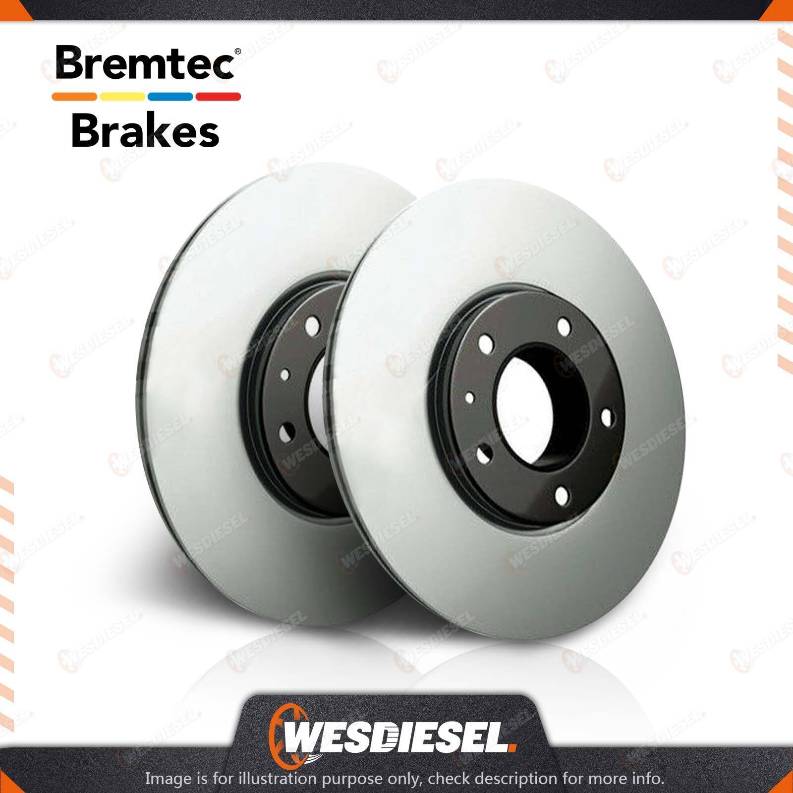 2 x Bremtec Pro Series High Carbon Rear Disc Brake Rotors BDR50013PRO ...