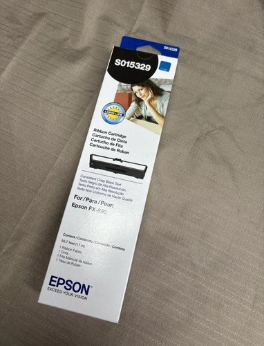 Genuine Epson S015329 FX-890 Fabric Ribbon Cartridge (Black), New ...