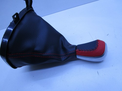 RED LEATHER MANUAL GEAR KNOB & BOOT COVER FOR HOLDEN VE SV6 STATION ...