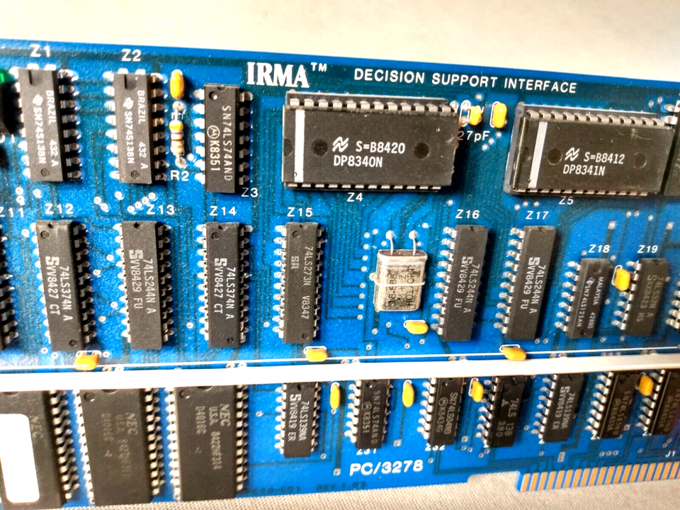 IBM 3278 Emulator Card IRMA PC/3278 Decision Support Interface ADAPTER ...