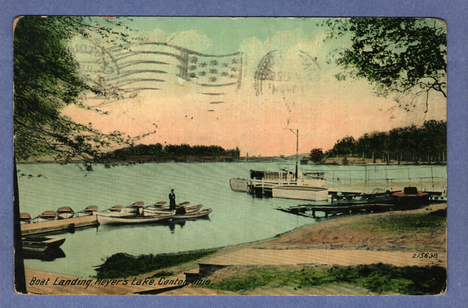 Postcard Boat Landing Meyer's Lake Canton Ohio OH Posted 1913 | eBay