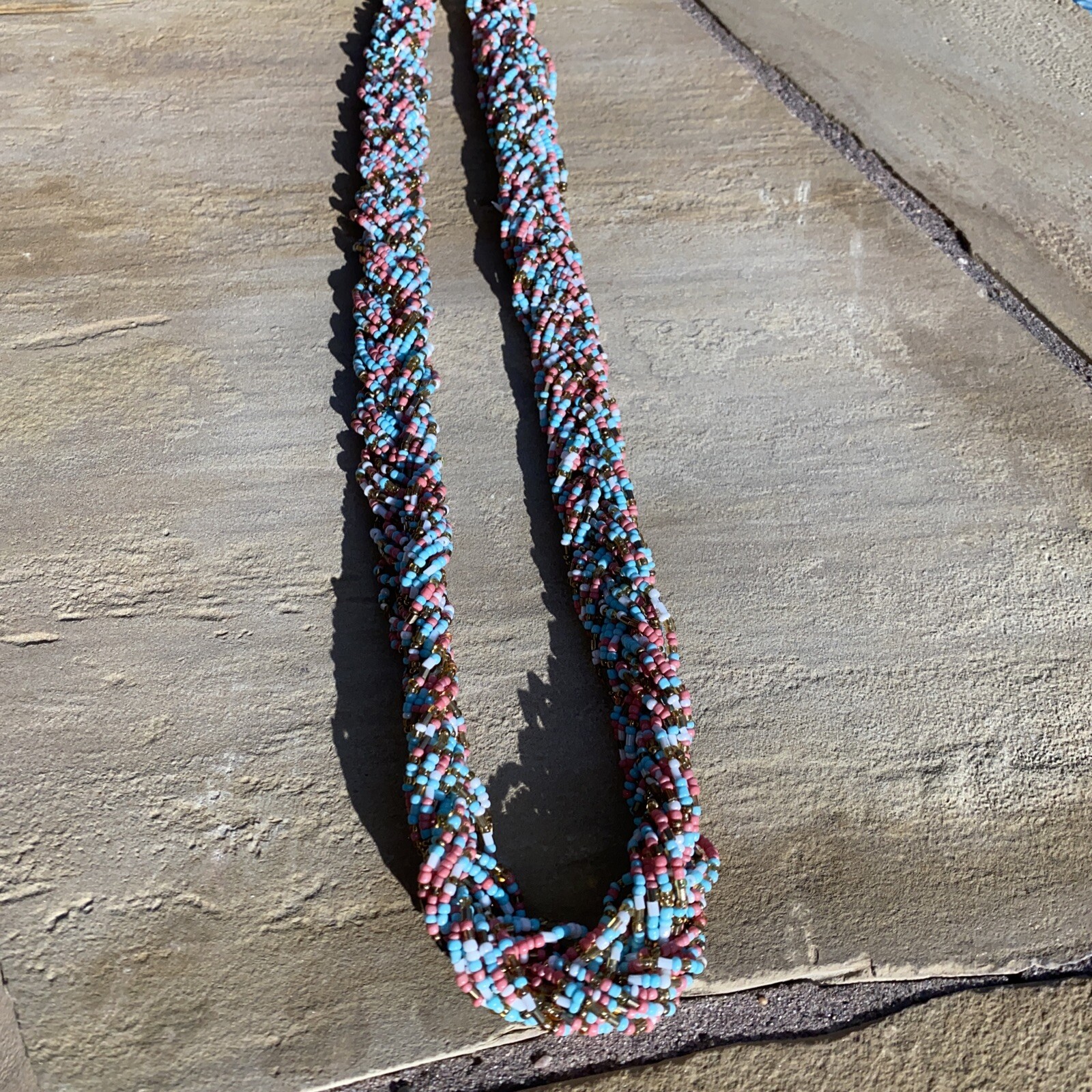 Seed Bead Necklace 30” Multi Strand Gorgeous Vintage … - Gem