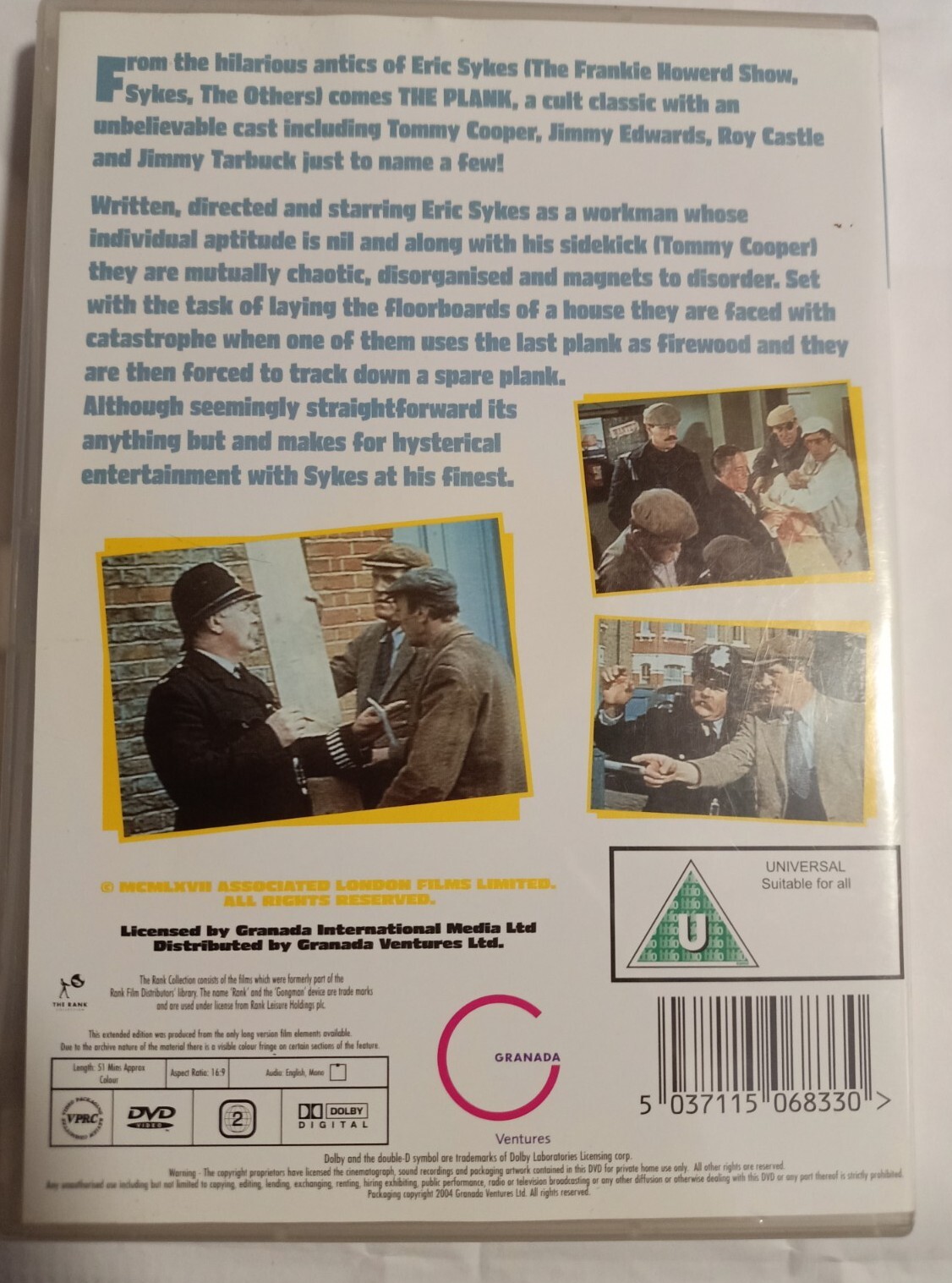 The Plank 1967 DVD UK Film Comedy Movie Eric Sykes Tommy Cooper for ...
