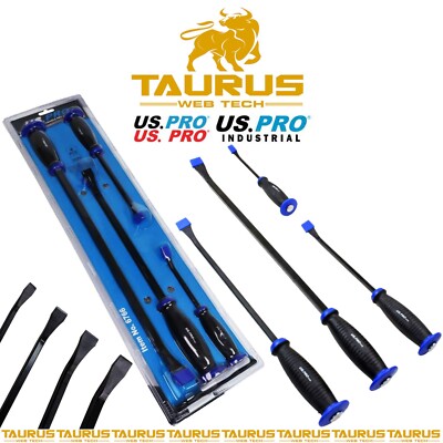 4x US PRO JUMBO GUARD HANDLE Pry Bar Set Heavy Duty Garage Workshop DIY ...