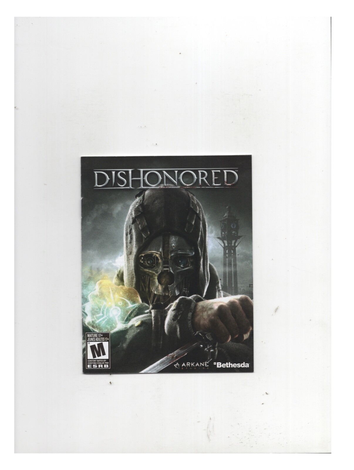Dishonored FRENCH CANADA PS3 MANUAL ONLY NO TRACKING Authentic | eBay