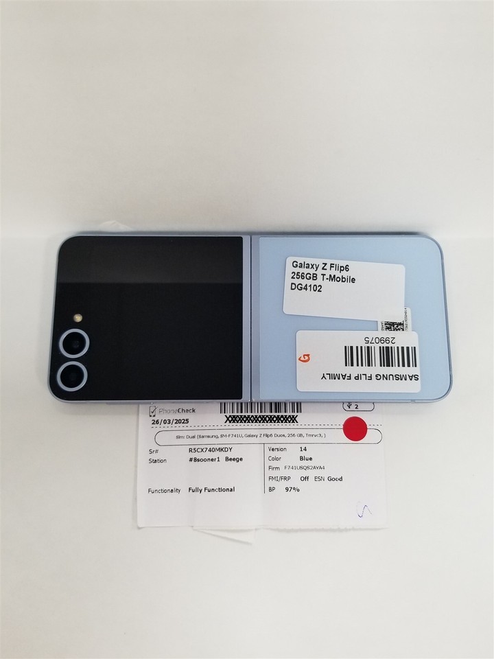 Samsung Galaxy Z Flip 6 256GB Blue SM-F741U (T-Mobile) Fully Functional DG4102 | eBay