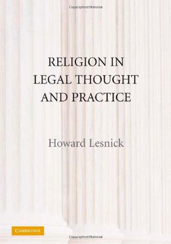 Religion in Legal Thought and Practice - HardBack NEW Howard Lesnick ...
