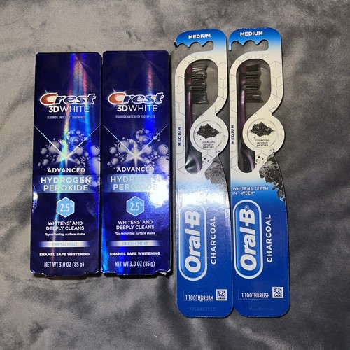 2 x Crest 3oz 3D White Advanced Hydrogen Peroxide Whitening Toothpaste ...