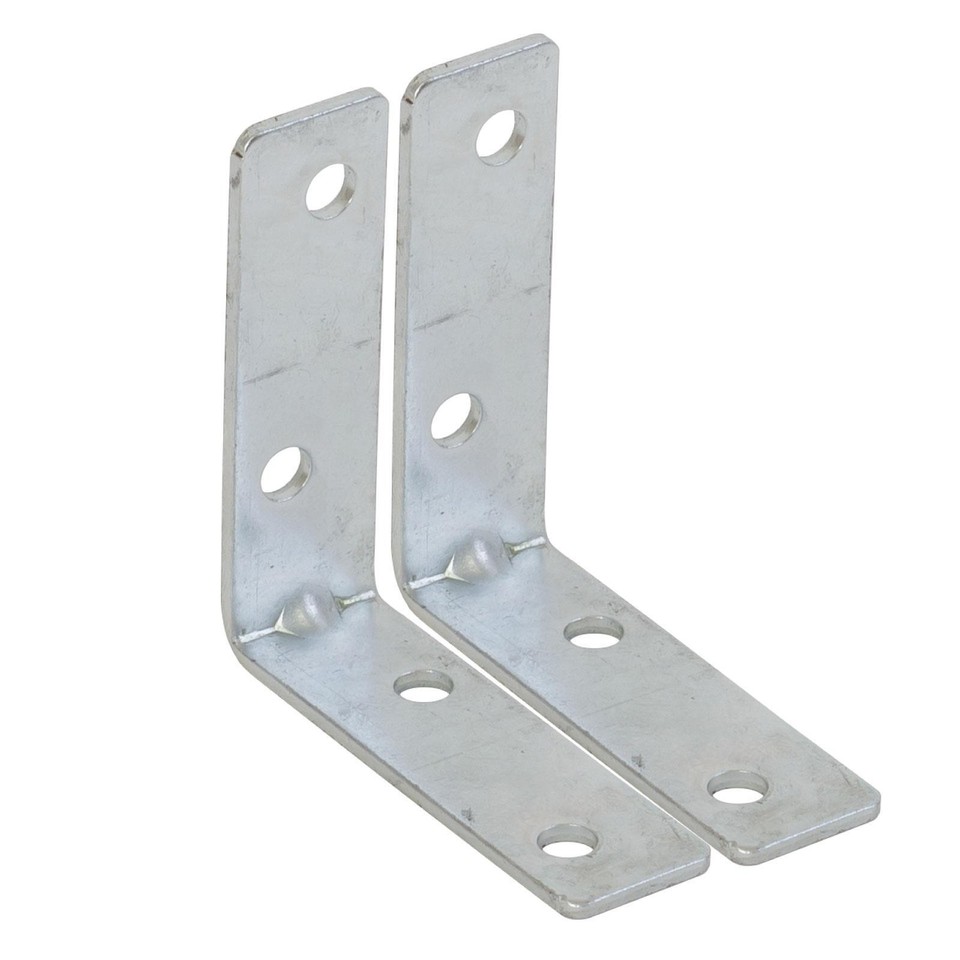 Metal Corner L Brackets Wood Braces Galvanised Reinforced Steel 20mm to ...