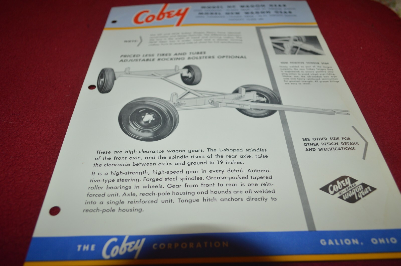 Cobey HC HCW Wagon Running Gear Dealer's Brochure AMIL15 | eBay